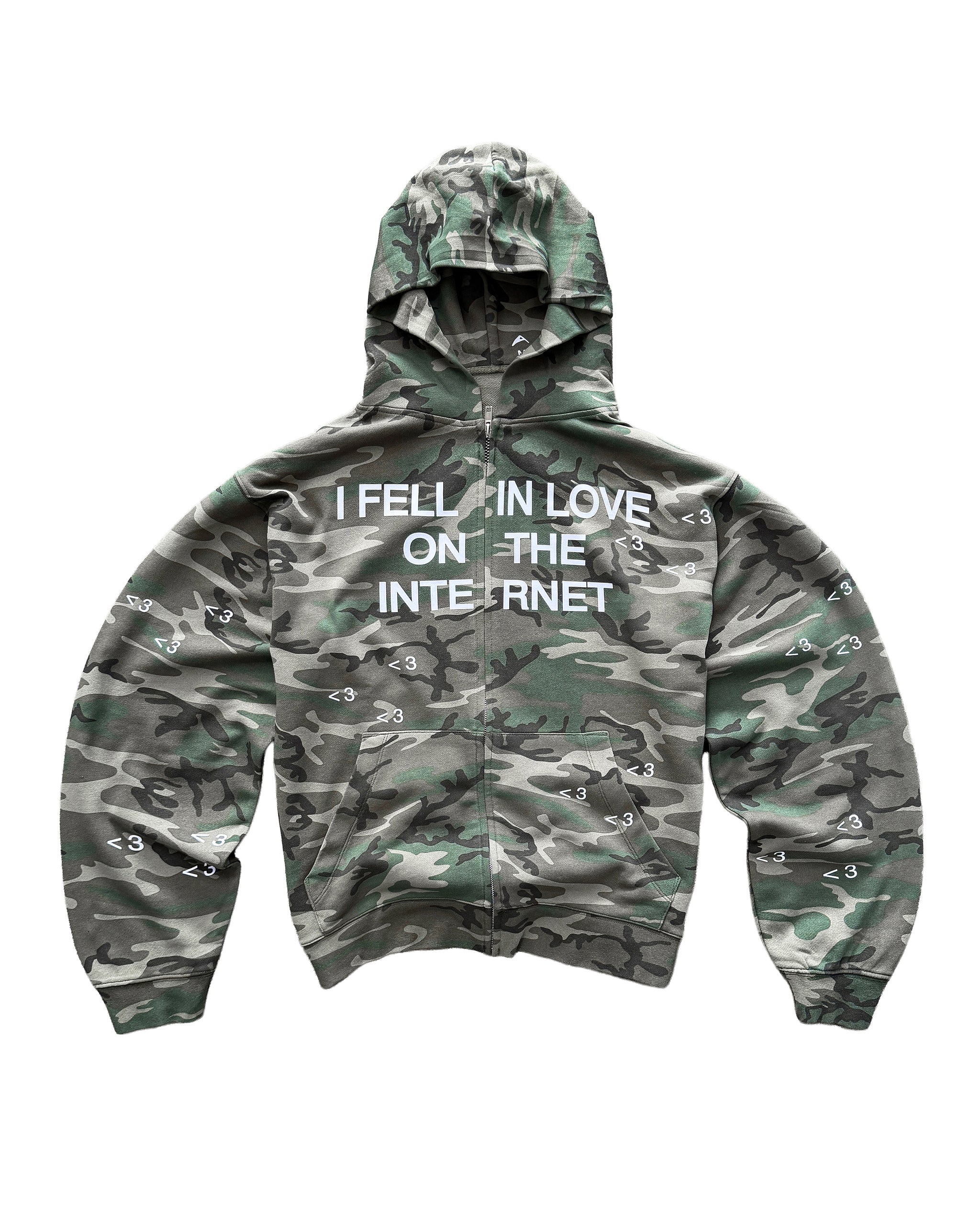 "FELL IN LOVE" ZIP UP HOODIE